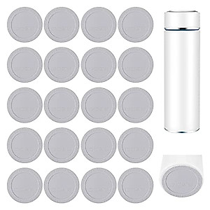 20 Pack Gray Rubber Bottoms for Sublimation Tumblers, Protective Non Slip Silicone Bumpers for Skinny Water Bottles 12oz/15oz/20oz/30oz
