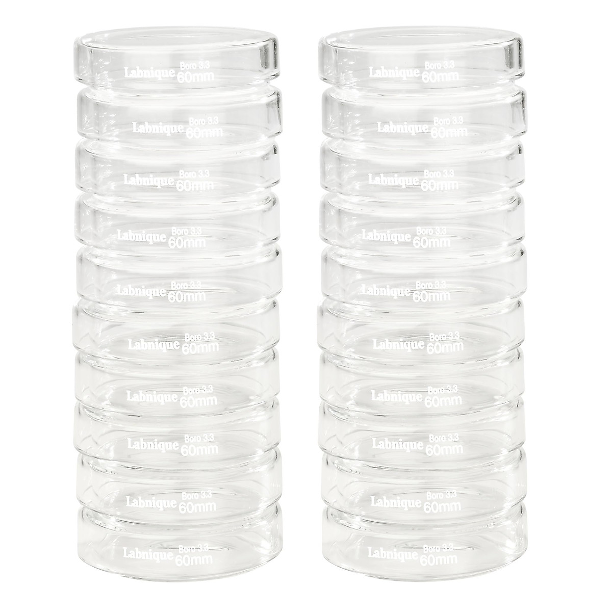 Microyn Borosilicate Glass Petri Dish with Lid, Tissue Culture Dish (60 mm, Pack of 20)