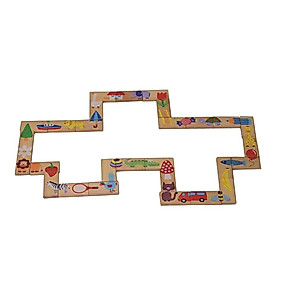 GracesDawn 28 Pcs of Educational Wooden Toy Domino Animal Puzzles Kids Game Gift