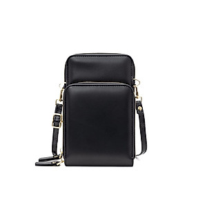 ISYSUII Crossbody Bags for Women for Samsung Galaxy A71 Cell Phone Wallet Purse with Credit Card Holder Adjustable Shoulder Strap Leather Handbag Clutch for Women Girls Gift,Black