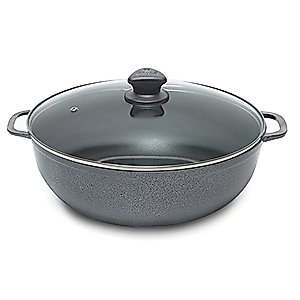 IMUSA USA 6.9Qt Hammered Basic Caldero (Dutch Oven), 30cm, Black