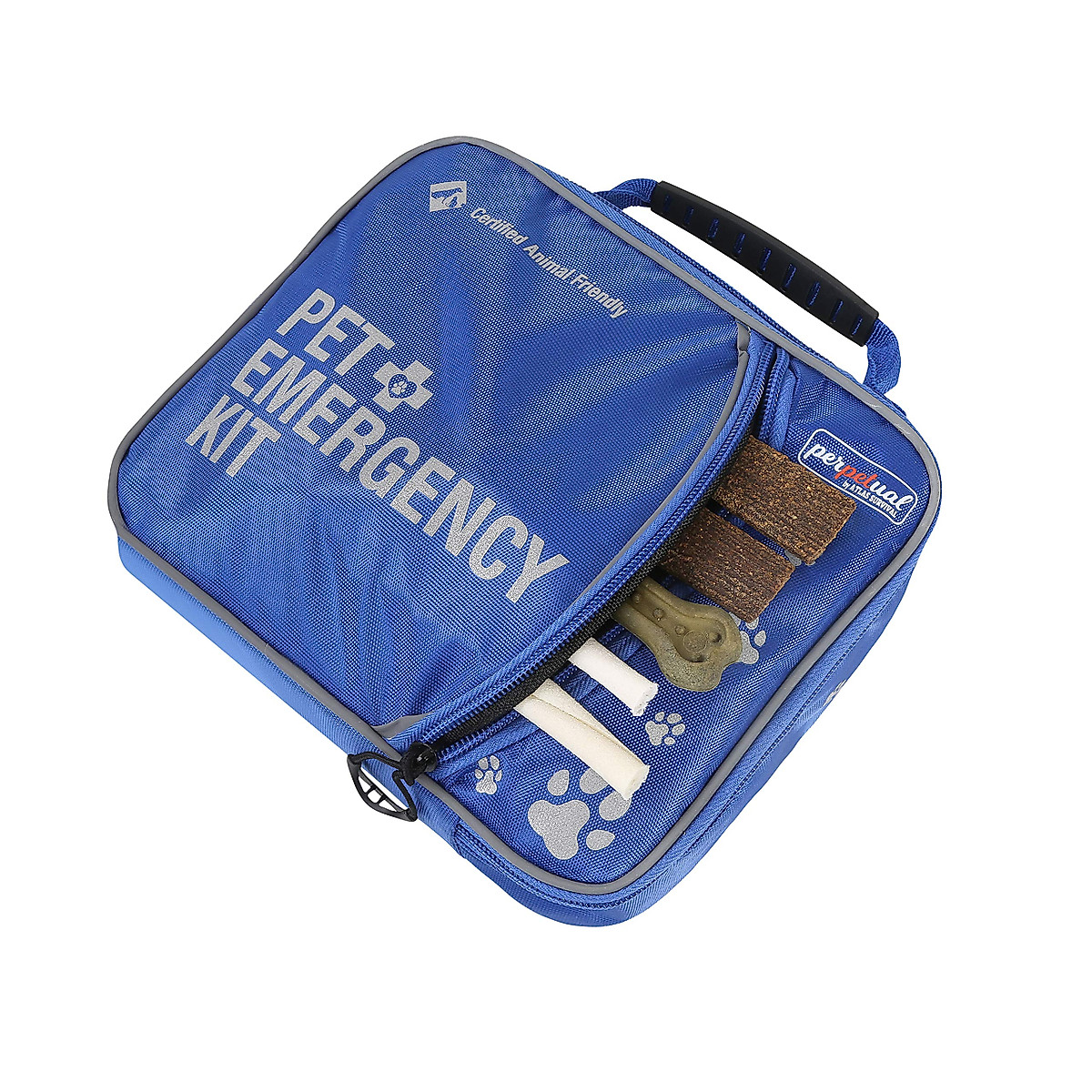 Perpetual Pet First Aid Kit with Vet Wrap, Styptic Powder, Bitter Spray & Veterinary Splint. Ideal for Hiking, Travelling, Camping, Outdoor & Indoor Activities