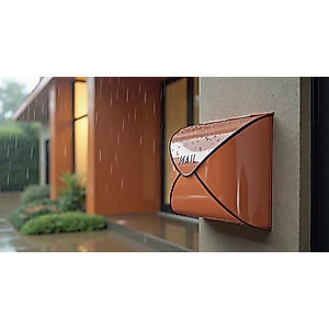 NACH Wall Mount Mailboxes for Outside, 12.5 x 5 x 10 inch Terracotta Wall Mailboxes for Outside, Waterproof Mailboxes for Outside - Envelope Mailbox