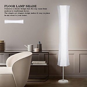 FERCAISH Modern Floor Lamp Lamp Shade, Foldable and Minimalist Style Lamps - Long-lasting Dupont paper lampshade for Office, Kids Room, Reading, Home Decor(Hexagonal)