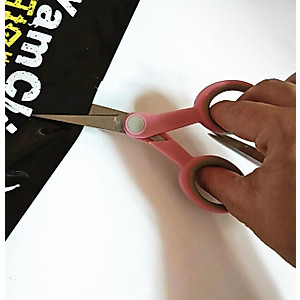 5.5 Inch Pastel Small Craft Scissors, Mini Point Tip Kids Scissors,Comfort-Grip Stainless Steel Sharp Fabric Sewing Shears All Purpose Embroidery Scissors for Cutting, Scrapbooking, Crafting(Pink)