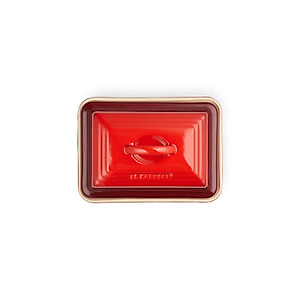 Le Creuset Stoneware European Butter Dish, Cerise