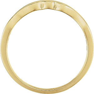 Solid 10k Yellow Gold Lattice Design Ring Band (Width = 11mm) - Size 8.5