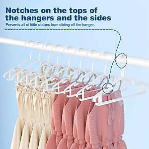 GoodtoU Baby Hangers for Closet 60Pack White Baby Clothes Hangers Bulk Kids Plastic Hangers Toddler Hangers Plastic Infant Hangers for Closet