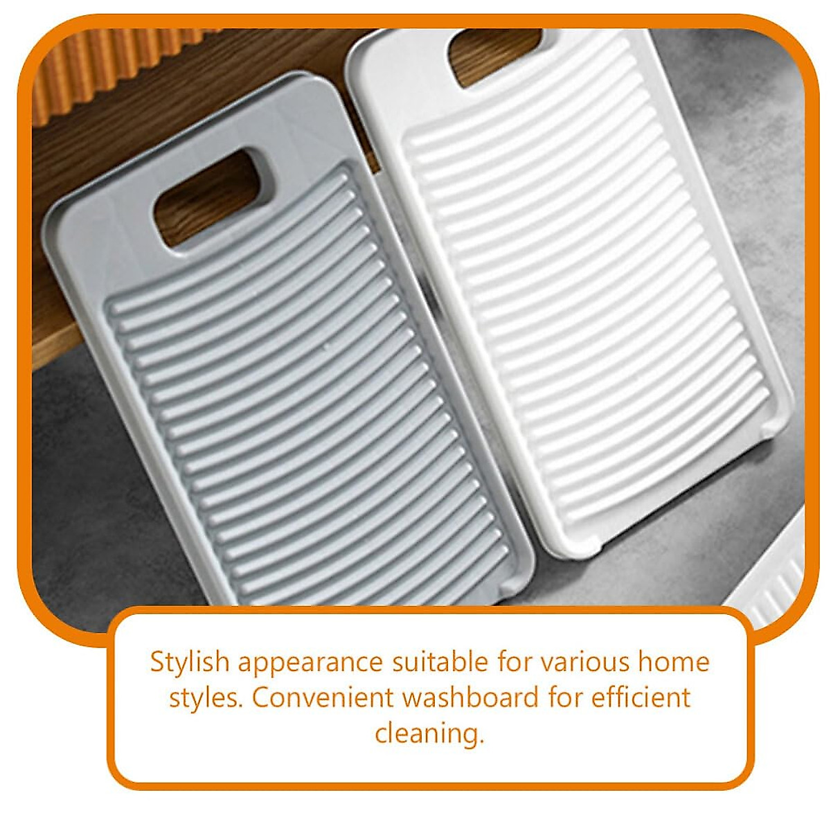 Cabilock Washing Washboard Hangable Plastic Washboard Washing Board Cleaning Laundry Washboard Household Non-slip Washboard Scrubbing Board for Laundry Hand Wash
