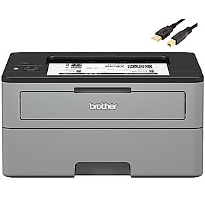 Brother HL_L23 Series Compact Monochrome Laser Printer, 32ppm, 250 Sheets, Wireless, Mobile Printing, Auto 2-Sided Printing, with MTC Printer Cable, Black