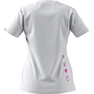 adidas womens Heart Graphic Tee White Medium