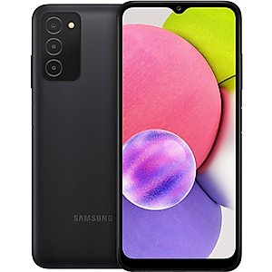 Boost Mobile Samsung A03, 32GB, Black - VIPRB-SPHA037UANBRB 4G LTE Prepaid Smartphone - Carrier Locked to