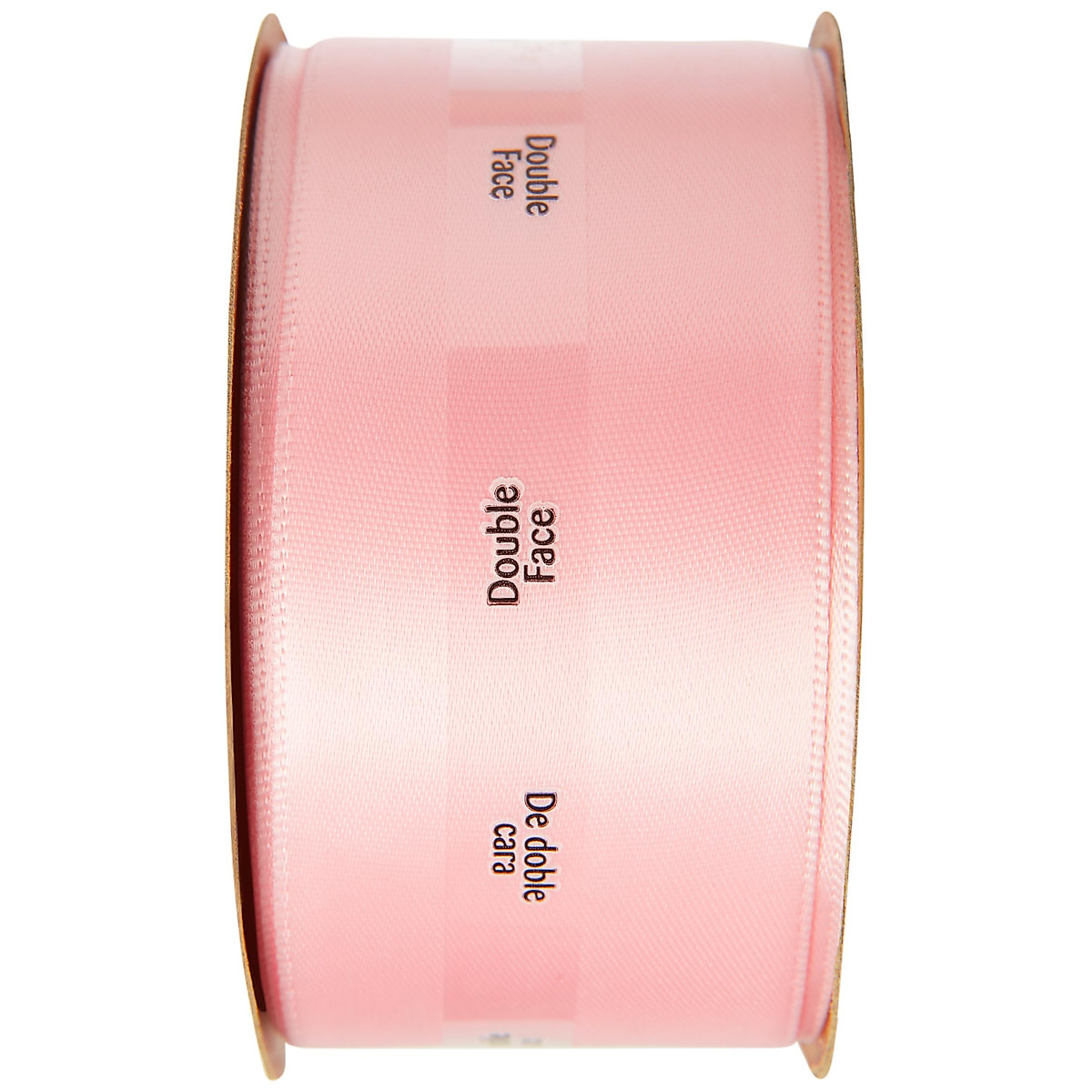 Berwick Offray Wide Double Face Satin Ribbon, Light Pink, 1 1/2 in x 12 ft (38 mm x 3.6 m)