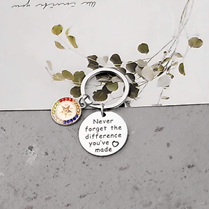 MYOSPARK OES Jewelry Oes Sorority Jewelry Sisterhood Gift Never Forget The Difference You've Made Keychain (OES Difference KC)