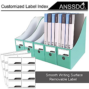 ANSSDO 12 Pack Teal Cardboard Magazine Holders, Premium Magazine File Holder for Desk, Foldable Large Volume Magazine File Organizer as Book Bins or Folder Holder for Office or School…