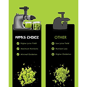 Efficient Masticating Juicer, Easy-to-Clean Cold Press Machine with Reverse Function, High Yield, BPA-free, Enjoy Fast Juice Experience for Nutrient-Rich Fruits & Veggies, Green