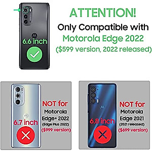 NZND Compatible with Motorola Edge 2022 Case (6.6 Inch) with [Built-in Screen Protector], Full-Body Protective Shockproof Rugged Bumper Cover, Impact Resist Durable Case (Rose Gold)