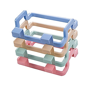 CHILDWEET Kitchen Cabinet Trash Bag Holder Yellow Garbage Storage Rack for Grocery Bags Bag Organizer and Dispenser Over The Cabinet Trash Bag Hanger