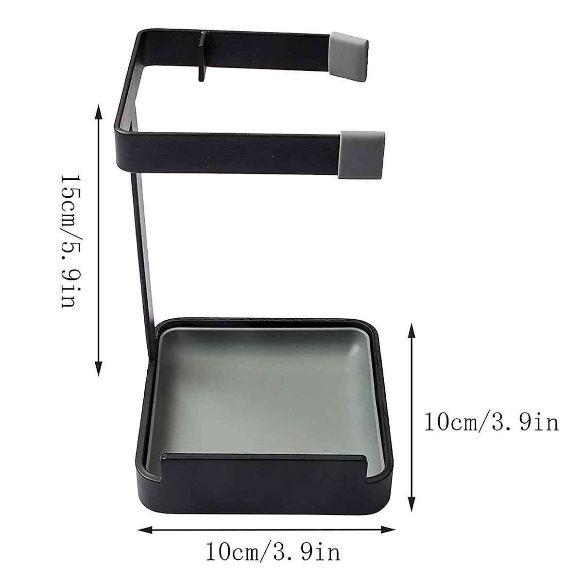 vocheer Pot Lid Holder, Kitchen Organizer Rack Spoon Rest Rack Holder-Lid Stand for Utensils in Kitchen, Black