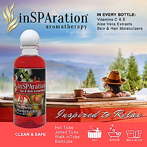 inSPAration Spa and Bath Aromatherapy 118X Spa Liquid, 9-Ounce, Heavenly Honeysuckle