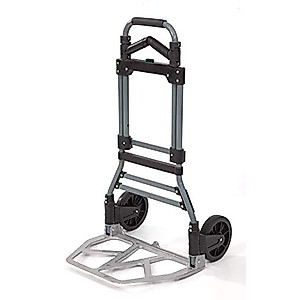 Liberty Industrial 10002 Folding Luggage Dual Handle w/Grips Hand Truck Silver