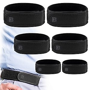 BeltBro Titan Black MultiPack No Buckle Elastic Belt For Men — Package Includes 2 Small, 2 Medium, 2 Large — Fits 1.5 Inch Belt Loops, Comfortable and Easy To Use
