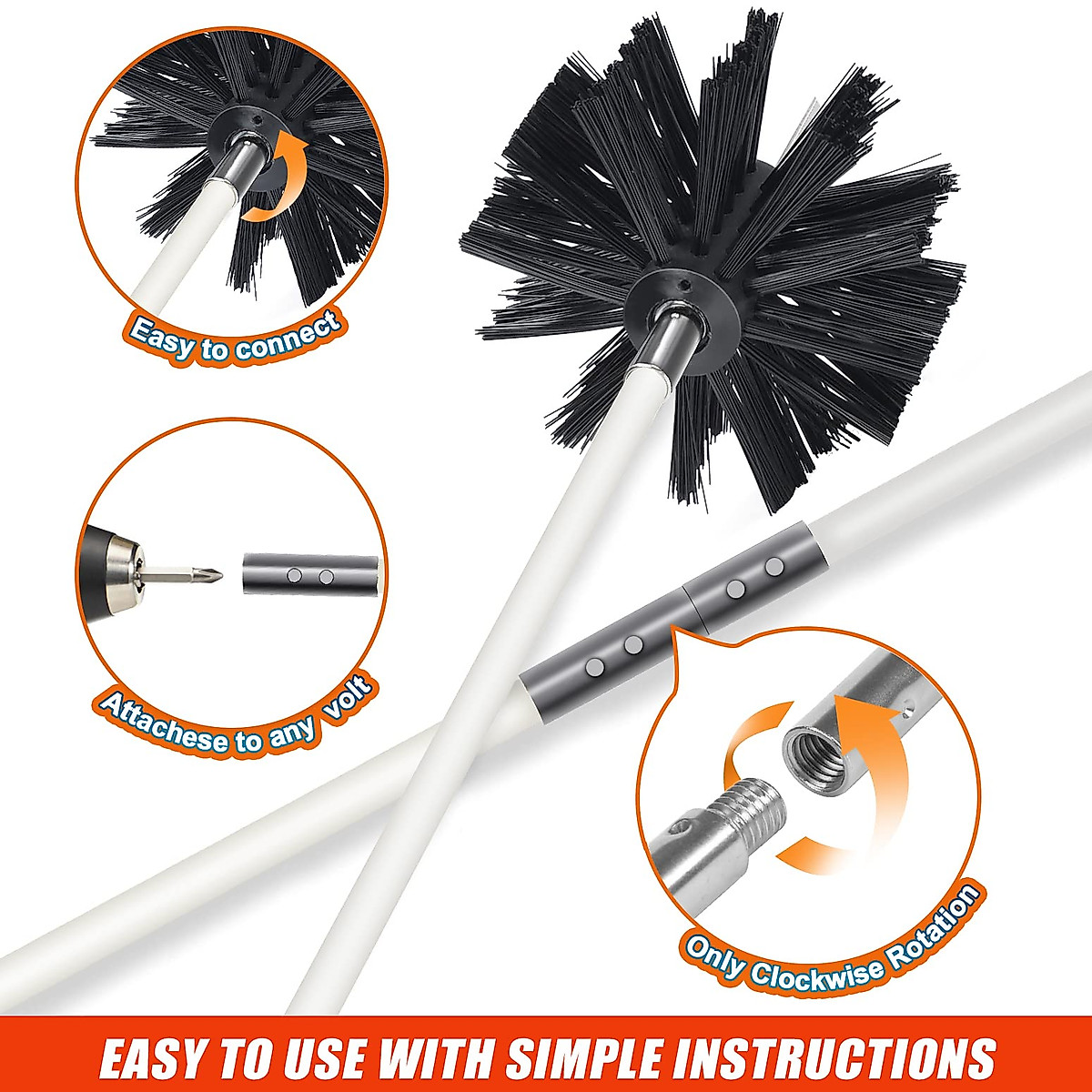 2 Pack Dryer Vent Cleaner Kit Lint Remover Brush Dryer Lint Brush Vent Trap Cleaner Tools Long Flexible Refrigerator Coil Brush