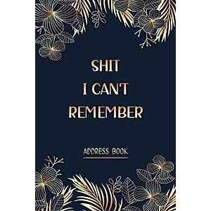 Address Book: Large Print Address Book with Alphabetical Tabs, More than 300 Entry Spaces, Funny Organizer to Name, Address, Phone, Email, Birthday, Note - Golden Flower Design -