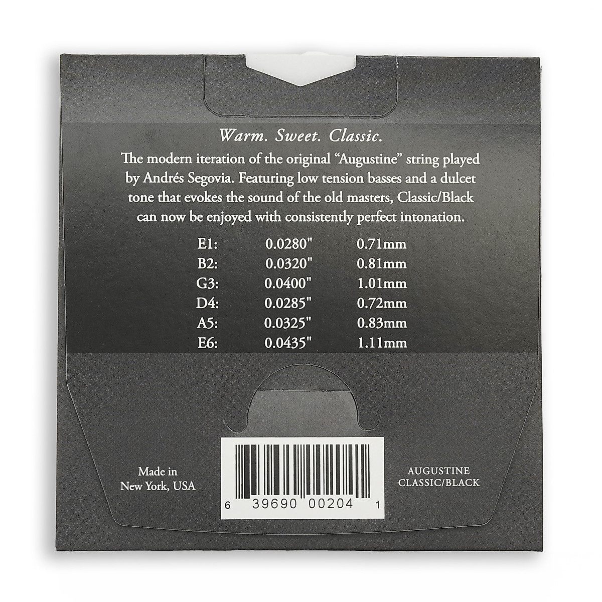 Augustine Classic Black Set, Low Tension Classical Guitar Strings - 1 Set