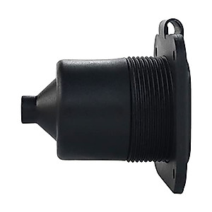 SUASLART 15 Amp 125 V Power Inlet Socket, NEMA 5-15 RV Shore Power Inlet Plug,Flanged Inlet with Waterproof Cover, 2 Pole 3-Wire AC Port Plug,Generator Male Receptacle