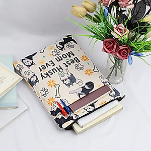 Husky Book Sleeve Husky Mom Gift Husky Dog Book Protector Best Husky Mom Ever Book Cover Husky Owner Gift