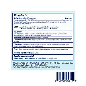 Boiron Hypericum Perforatum 30C Homeopathic Medicine for Relief from Nerve Pain, Toothaches, Pain in Legs or Back, and Shooting Pains - 3 Count (240 Pellets)