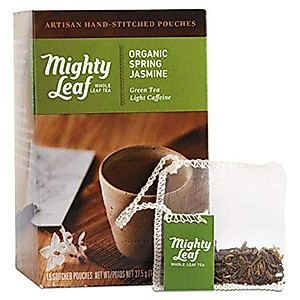 Mighty Leaf Tea Organic Spring Jasmine, Whole Leaf Pouches, 15 ct