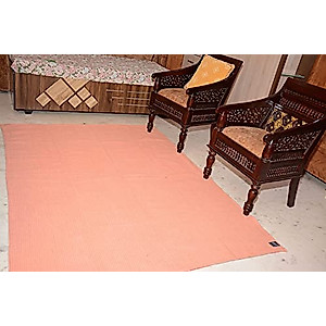 Rajputana Export Handmade Braided Rectangle Shape Cotton Rug/Rugs for Bedroom/Cream Rug/Cotton Rug/Organic Rug/Handmade Rug (Black, 4x6 Ft.)