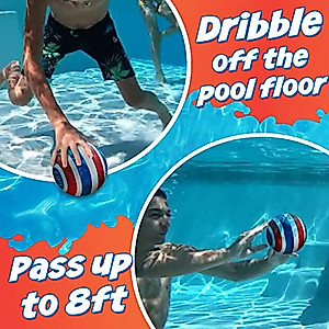 Activ Life Ultimate Pool Ball (Blue & Red) 6" Diameter, Water Ball for Swimming Pools and Games, Pool Ball and Pool Toy for Kids, Easter Basket Stuffer Gift for Kids