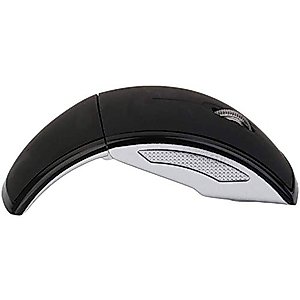 2.4Ghz Wireless Folding Mouse Foldable Optical Arc Mouse Universal Portable Travel Mice Bluetooth USB Receiver for PC Mac Laptop MacBook (Pack of 1)
