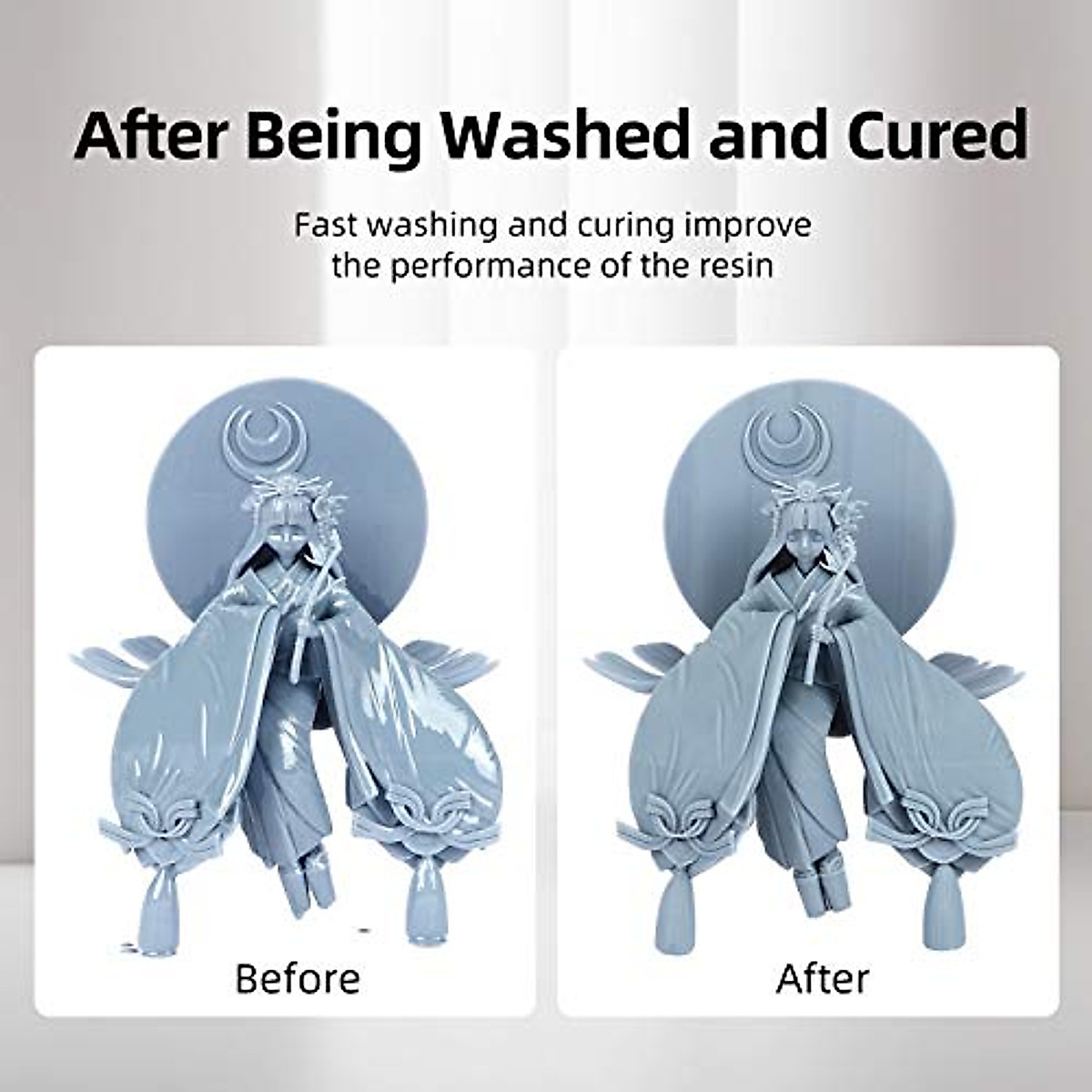 ANYCUBIC Wash Cure Machine Plus and Water Washable 3D Printer Resin (Black, 1000g)