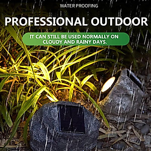 Solar Spot Lights Outdoor, IP65 Waterproof 40 LEDs Solar Landscape Spotlights,USB & Solar Powered Wall Lights Dark Sensing Auto On/Off,2 Modes Outdoor Solar Garden Lights for Yard Porch