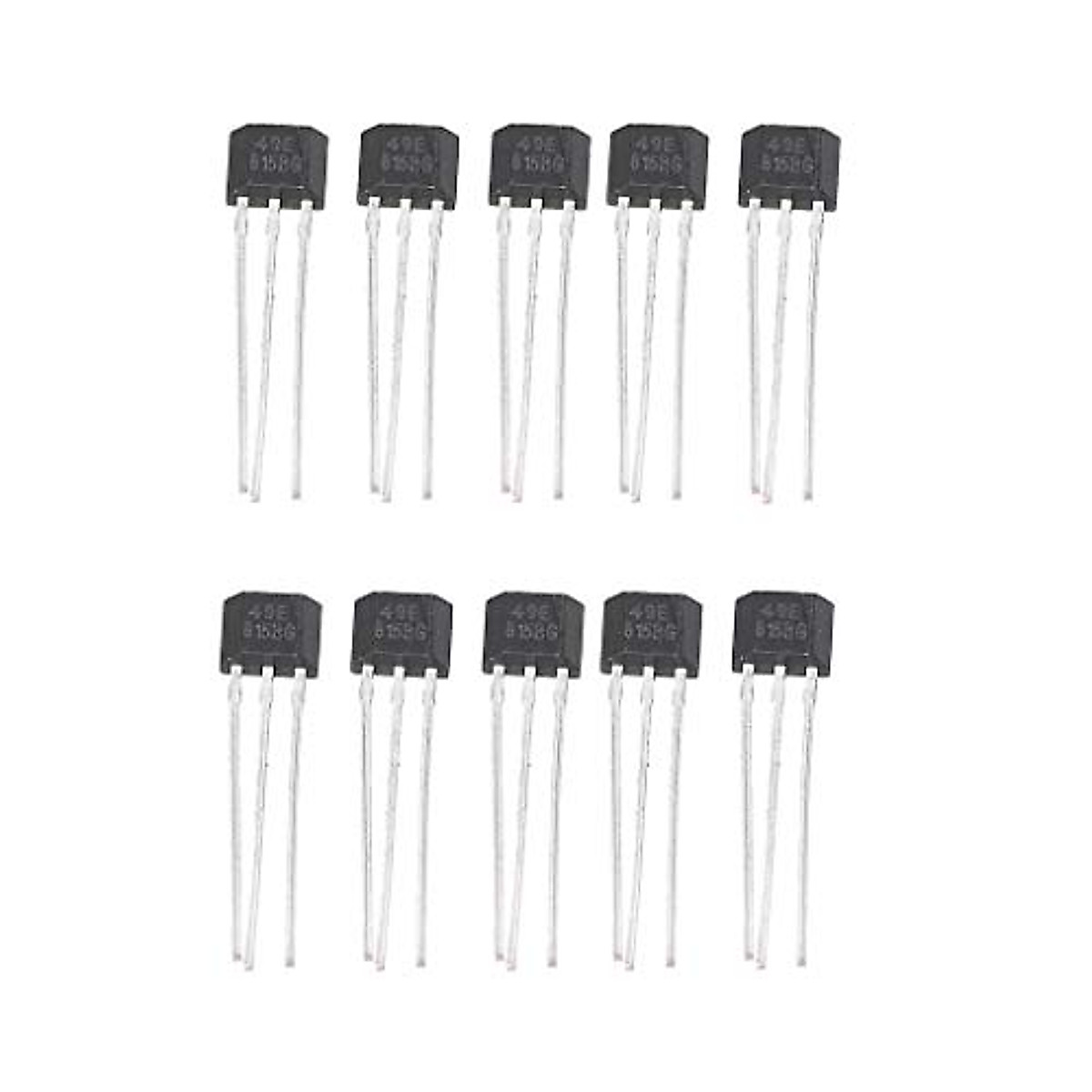 RUZYY 10Pieces 49E Hall Element OH49E Voltage Regulator Hall Effect Sensor Linear Switch