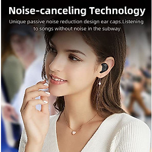 Lotus T1 True Wireless Bluetooth Earbuds with Microphone - in-Ear Bluetooth Headset Premium Sound with Deep Bass (White)