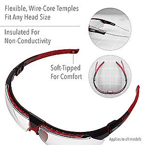 UVEX by Honeywell Avatar Safety Glasses, Blue Frame with Clear Lens & HydroShield Anti-Fog Coating (S2870HS)