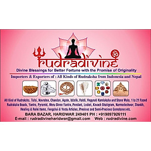 RUDRADIVINE Premium Quality Sphatik mala certified for wearing jaap/Spark in the Dark/Specially For Wearing in Neck/Holding 100% Original (Astrology) / For Men/Women/Boys/Girls