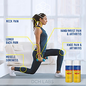 DCH Labs Maximum Strength Pain Relief Spray, 4% Lidocaine, Numbs Pain Away, Nerve Pain, 4 oz (2 Pack)