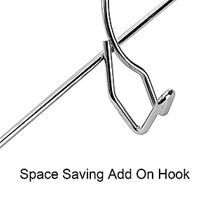 Tosnail 15 Pack Stackable Skirt Pants Clothes Hangers with Non-Slip Clips, Add-On Hangers, Cascading Hangers Space Saving Closet Organizer