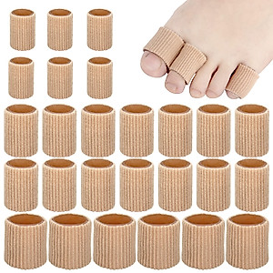 26 Pieces Toe Cushion Tube 0.98 Inches Toe Tubes Sleeves 3 Different Size Soft Gel Corn Pad Protectors for Cushions Corns,Blisters, Calluses, Toes and Fingers.