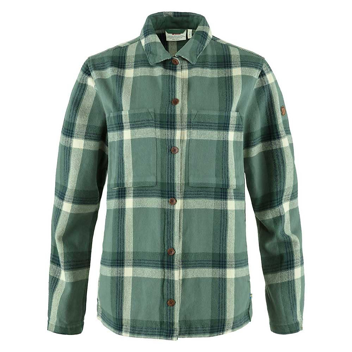Fjallraven F86986614-679S Singi Flannel Overshirt W Patina Green-Deep Patina S