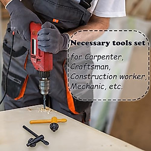 Famgee Replacement Drill Chuck Key Wrench Electric Drill Clamping Tool (Chuck Diameter: 3/4" / 5/8" / 1/2" / 3/8" / 1/4") - 5 Sizes