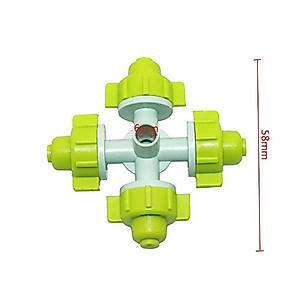 Xiaochen Lawn Irrigation Garden Watering 5 Pieces of Cross-Atomization Nozzle Garden Greenhouse Atomization Spray Nozzle Agricultural Tools Mist Sprayer (Color : Green)