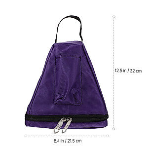 Vaguelly Crystal Singing Pyramid Case, Resistant Storage Bag Carrying Pouch, Purple