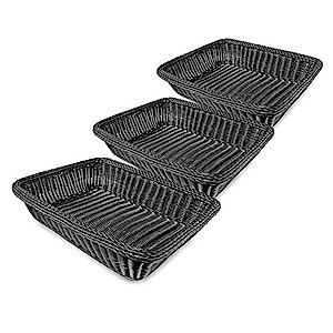Colorbasket Rectangular Thick Trim Storage Basket, Large, Black